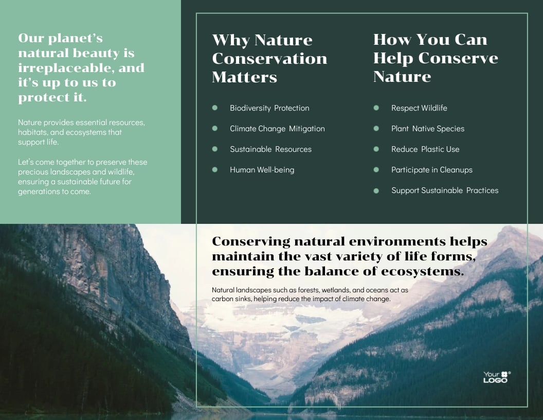 Nature Brochure Template | Visme