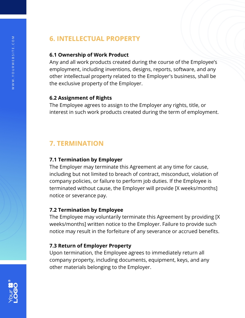 New Hire Contract Template | Visme