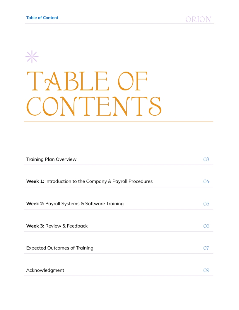 New Hire Payroll Analyst Training Plan Template | Visme