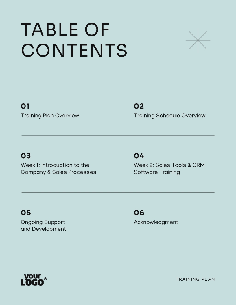 New Hire Sales Manager Training Plan Template | Visme