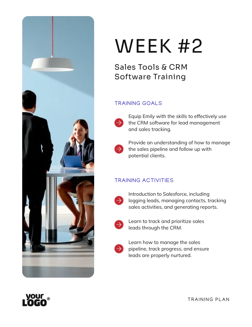 New Hire Sales Manager Training Plan Template | Visme