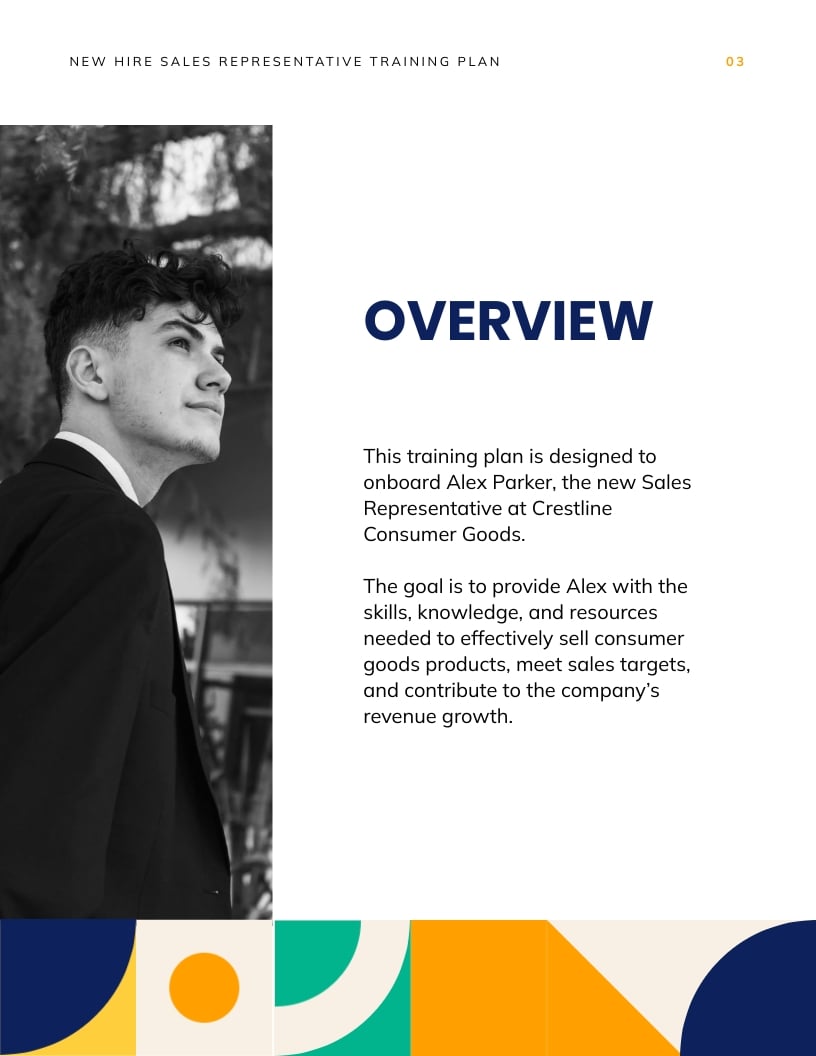 New Hire Sales Representative Training Plan Template | Visme