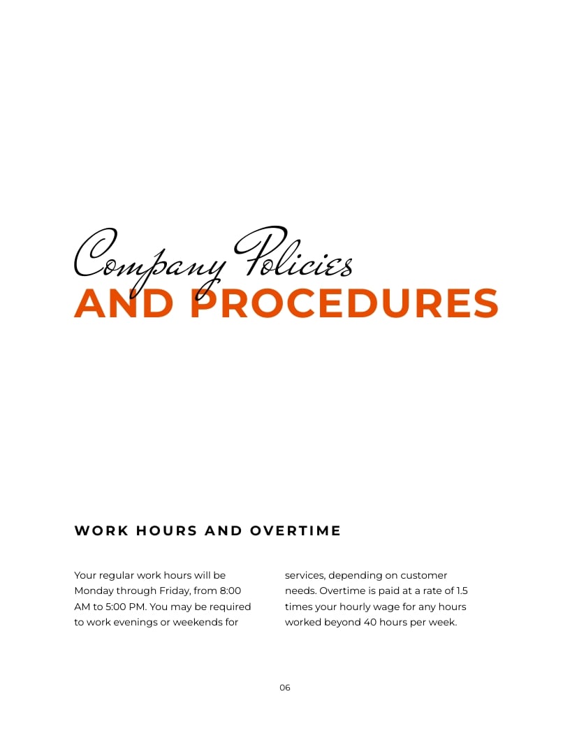 New Hire Training Manual Template | Visme