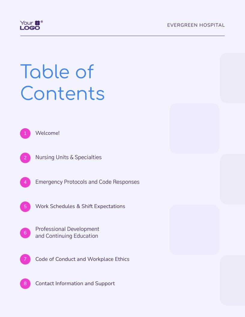 New Nurse Orientation Guide Template | Visme