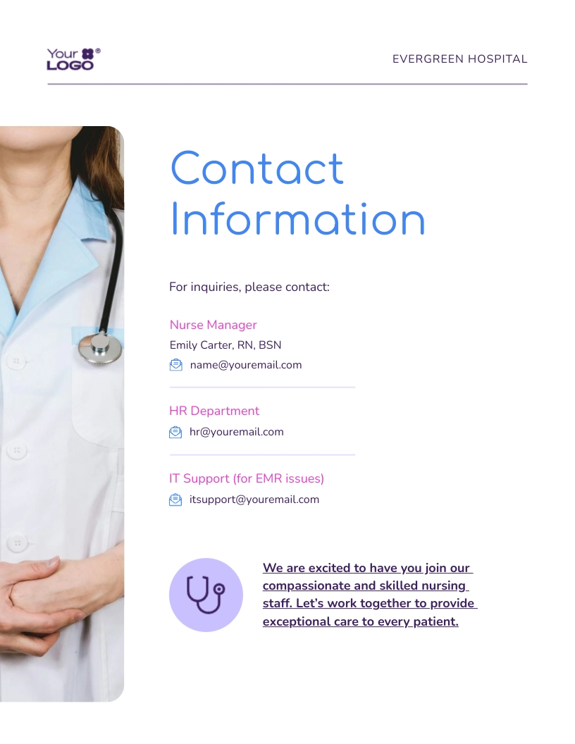 New Nurse Orientation Guide Template | Visme