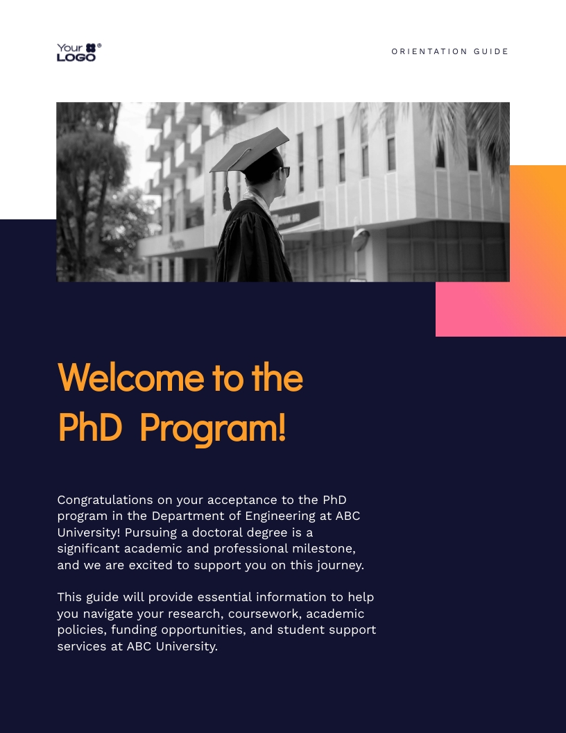 New Student Orientation Guide Template | Visme