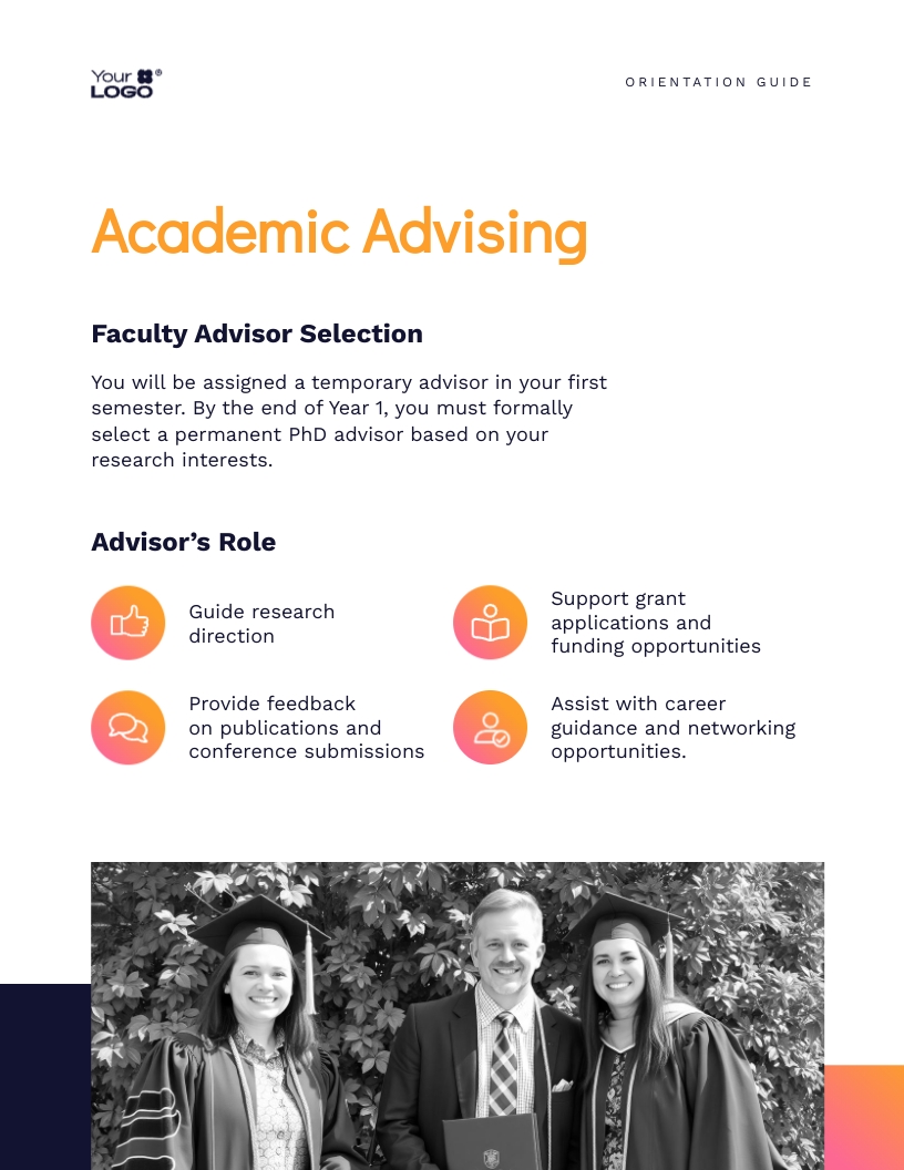 New Student Orientation Guide Template | Visme