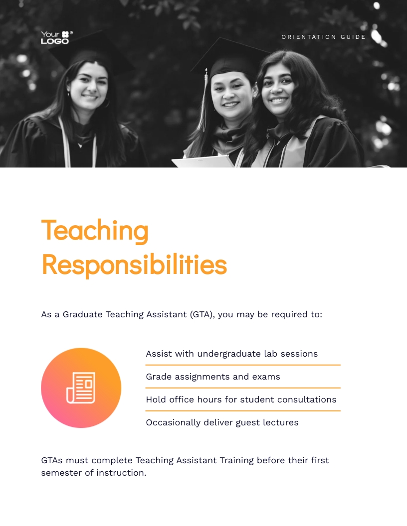 New Student Orientation Guide Template | Visme