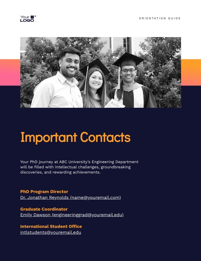 New Student Orientation Guide Template | Visme