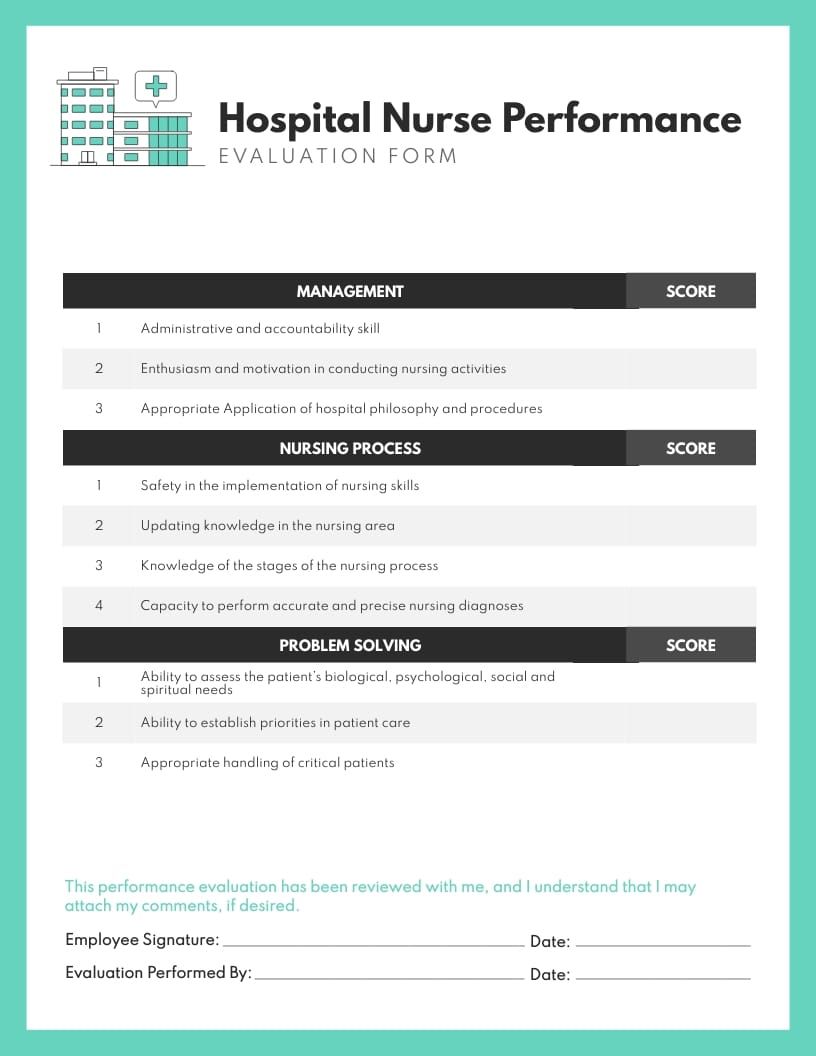 Nurse Performance Review Template | Visme