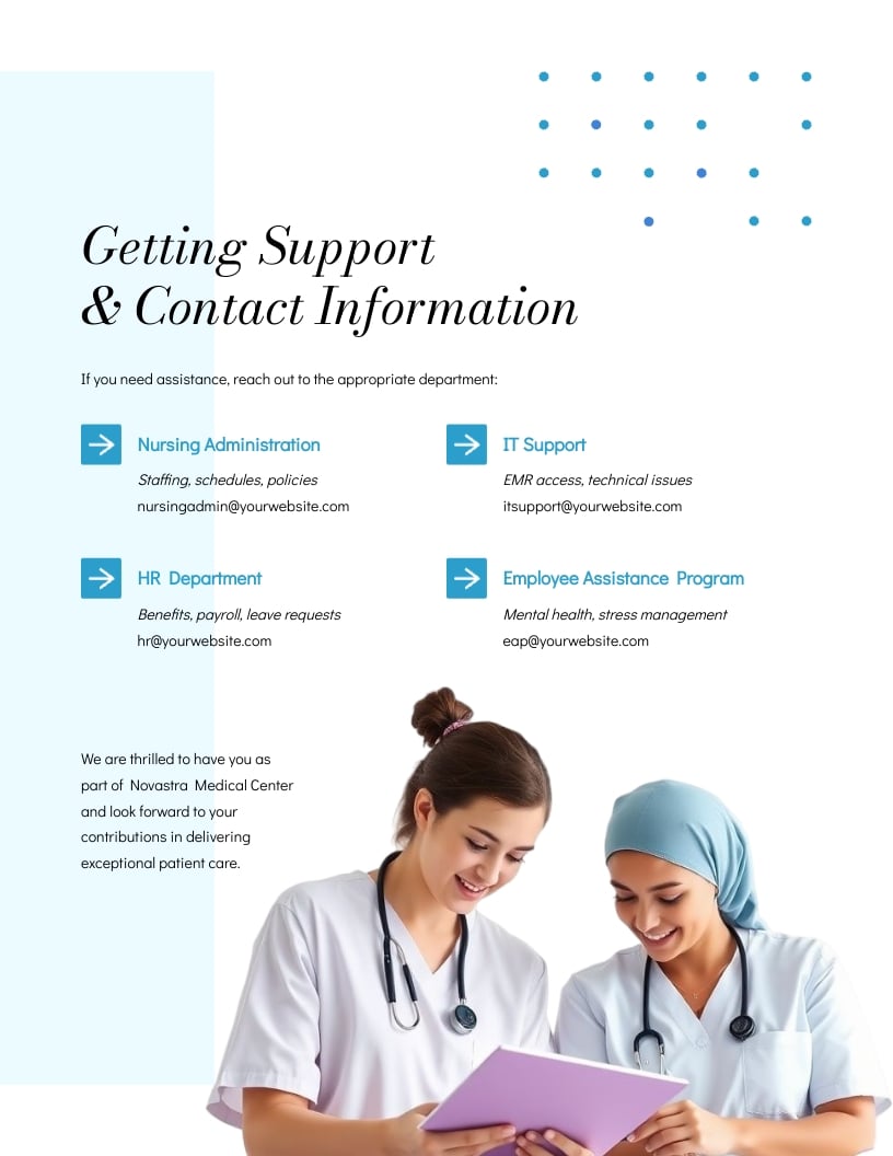 Nursing Orientation Guide Template | Visme