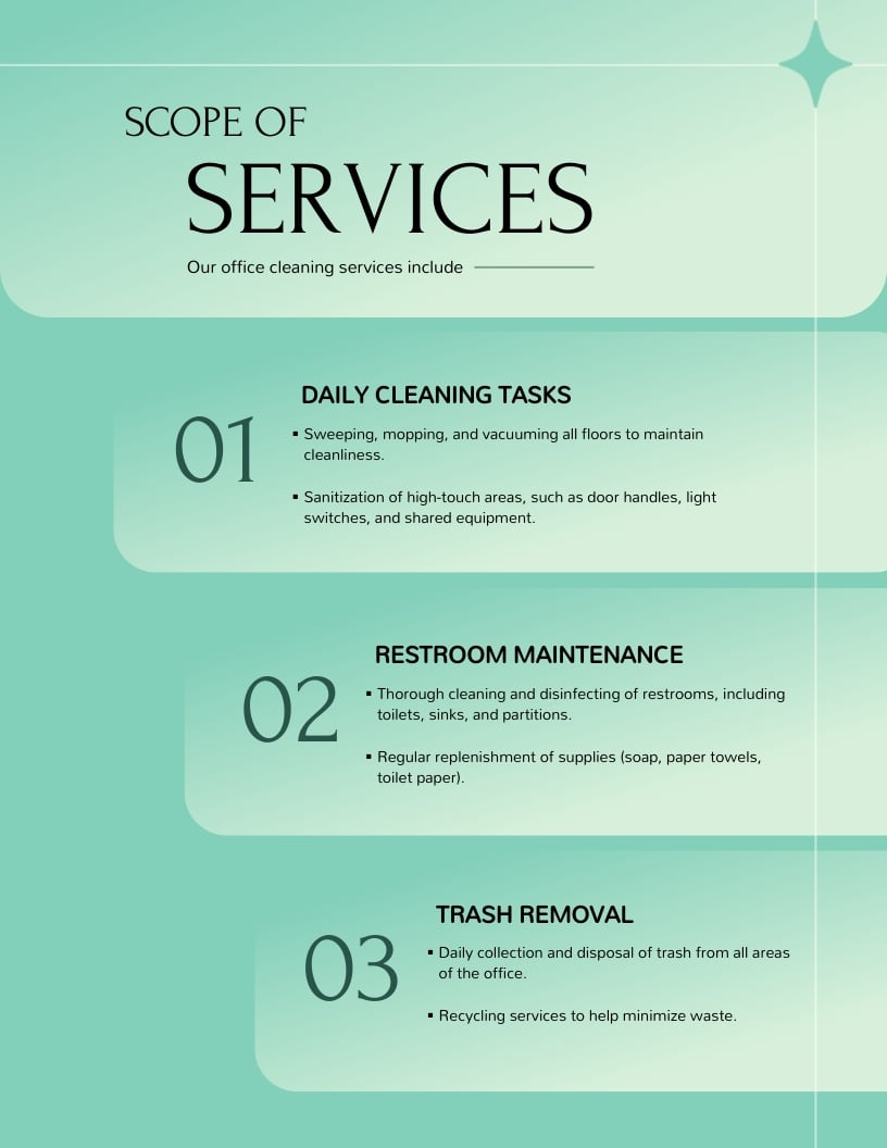 Office Cleaning Proposal Template | Visme