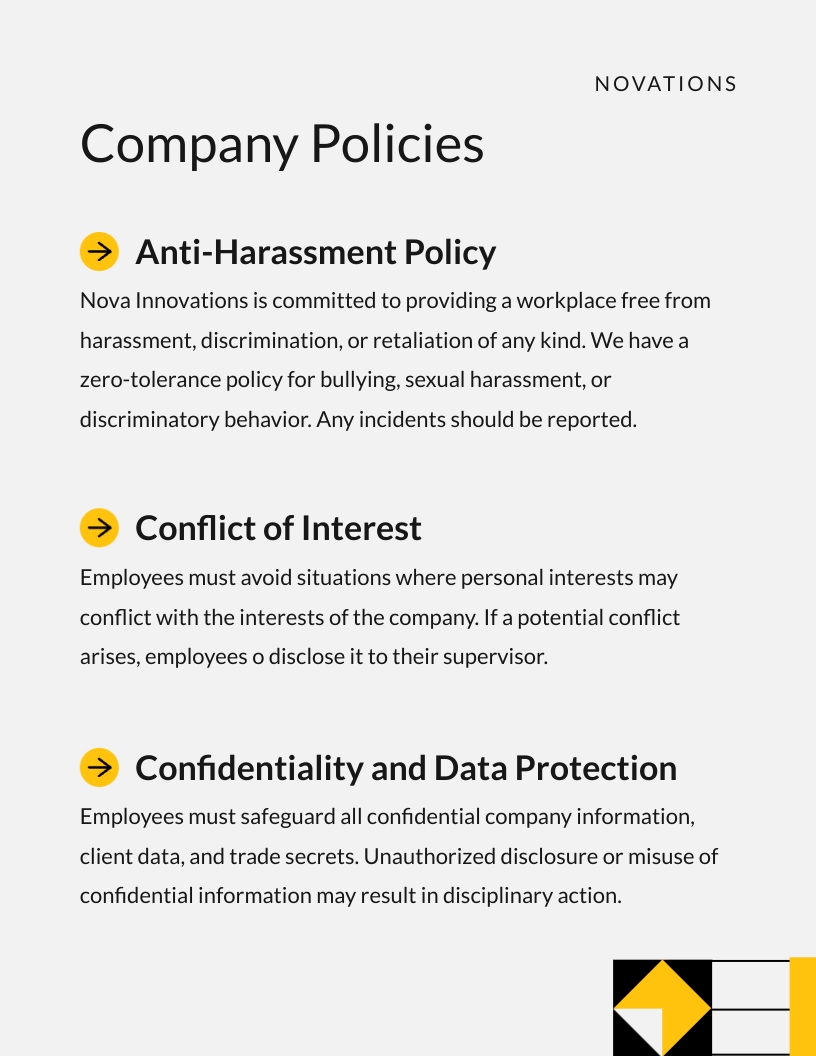 Onboarding Handbook Template | Visme