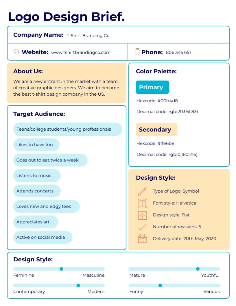 Logo Design Brief Example