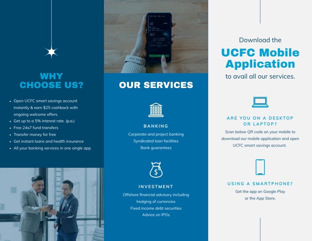 Online Bank Brochure Template | Visme