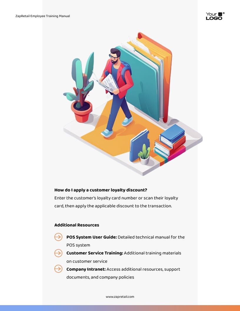 POS Employee Training Manual Template | Visme