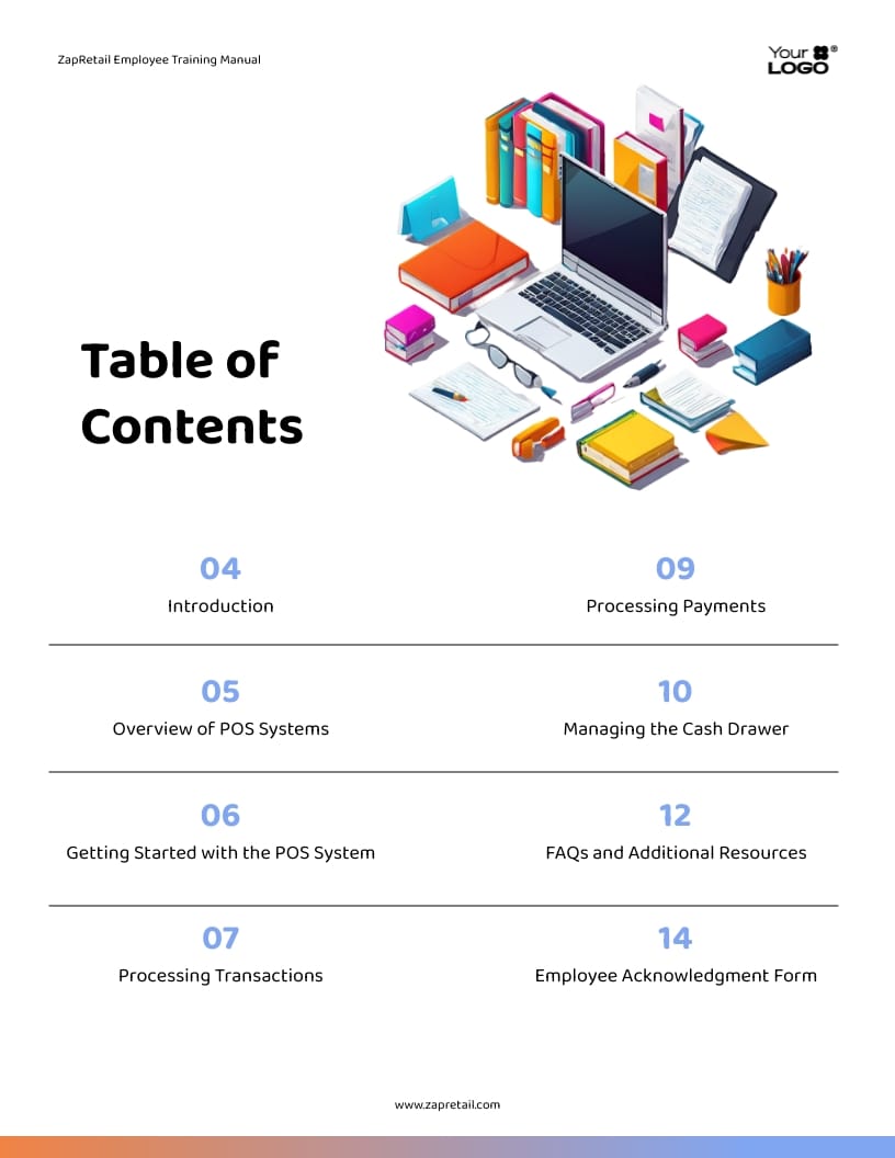 POS Employee Training Manual Template | Visme