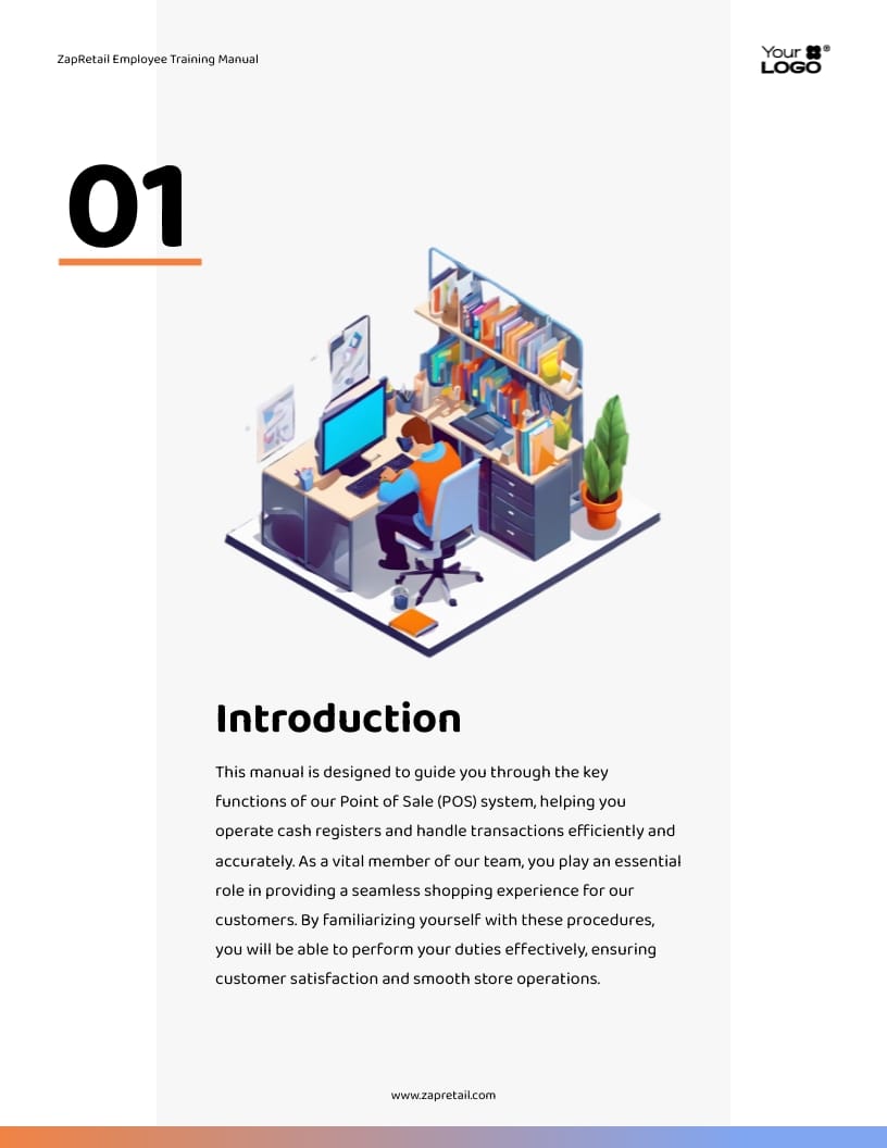 POS Employee Training Manual Template | Visme