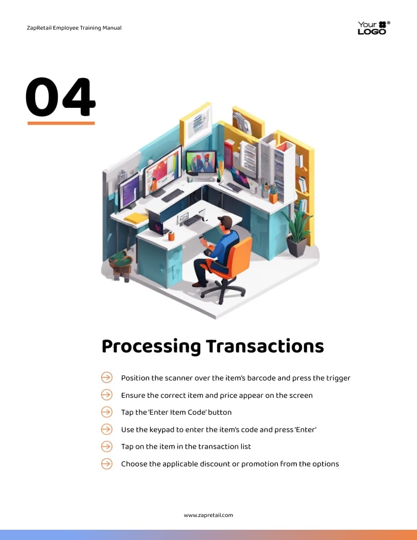 POS Employee Training Manual Template | Visme