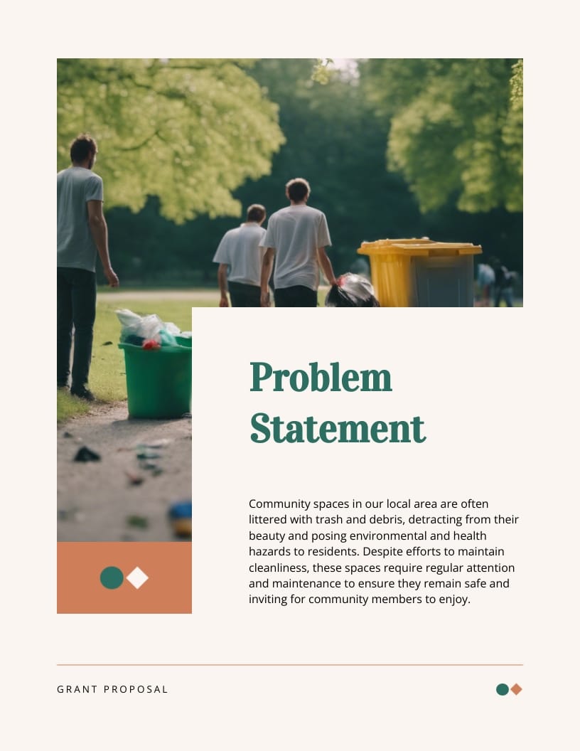 Park Cleaning Voluntary Program Grant Proposal Template | Visme