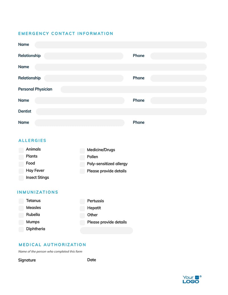 Personal Healthcare Record Template | Visme