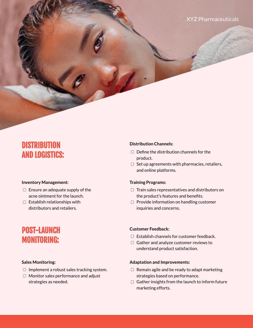 Pharmaceutical Product Launch Checklist Template | Visme