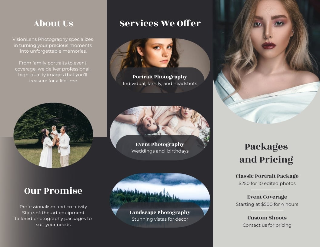 Photography Brochure Template | Visme