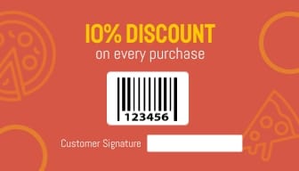 Pizza Loyalty Card Template | Visme