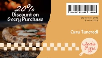 Pizza Parlor Loyalty Card Template | Visme