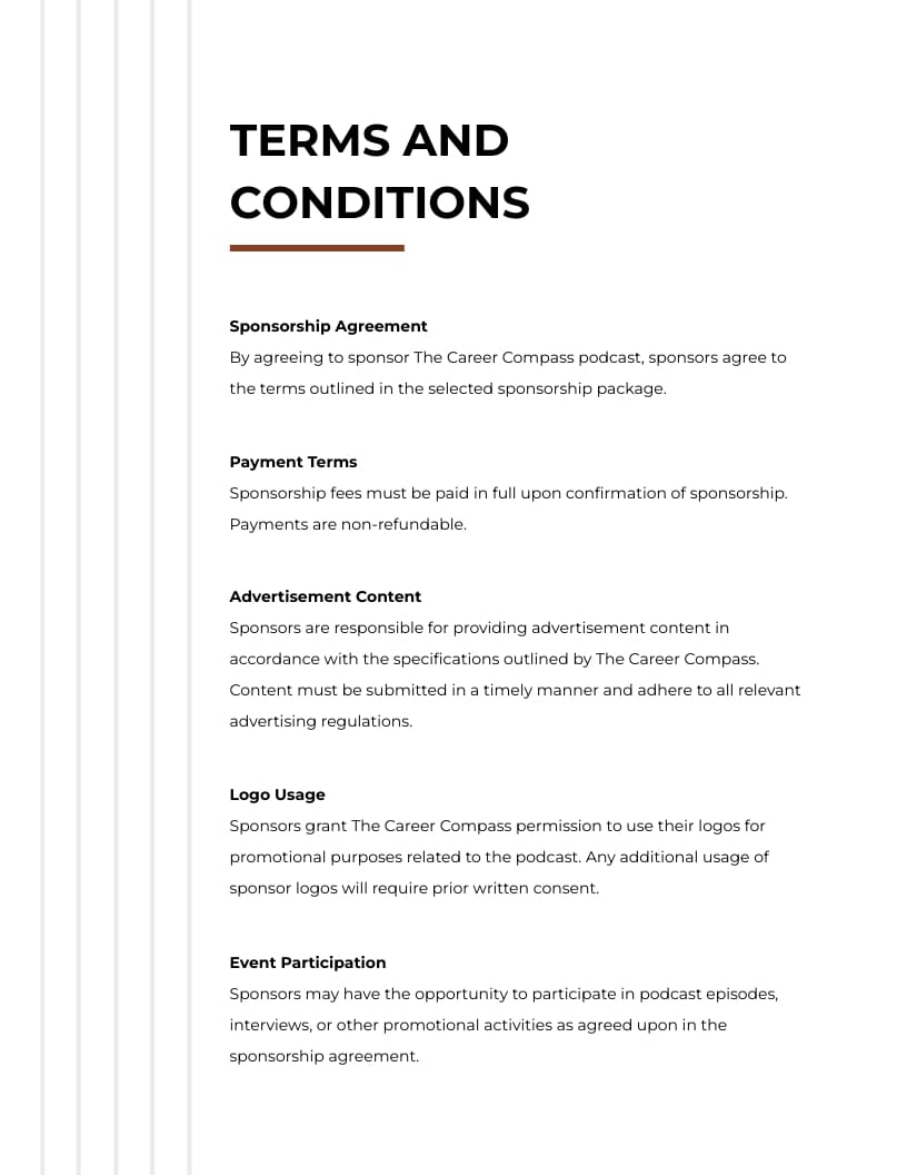 Podcast Sponsorship Packages Proposal Template | Visme