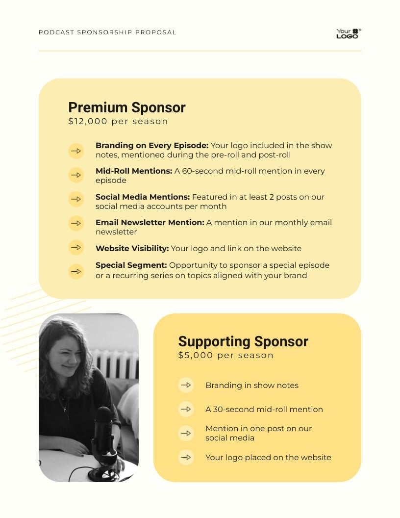 Podcast Sponsorship Proposal Template | Visme