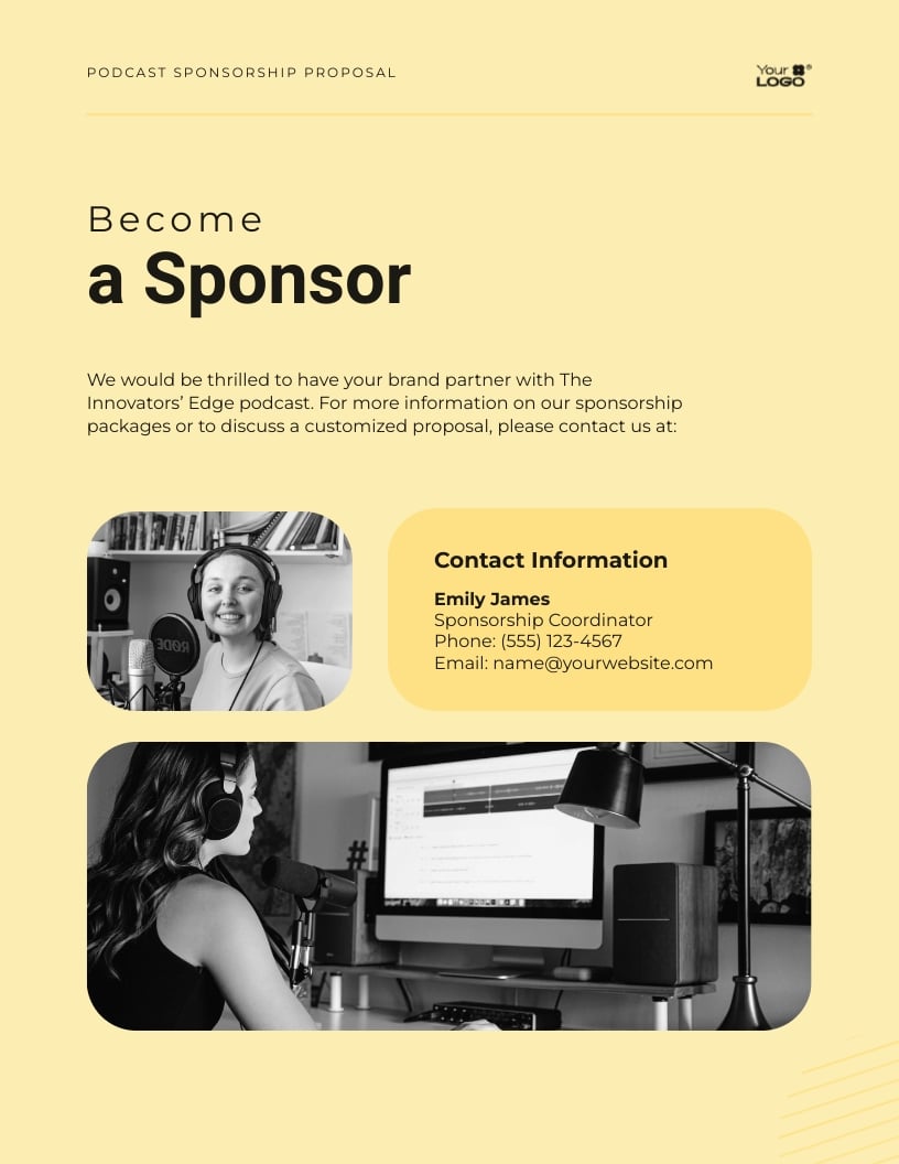Podcast Sponsorship Proposal Template | Visme