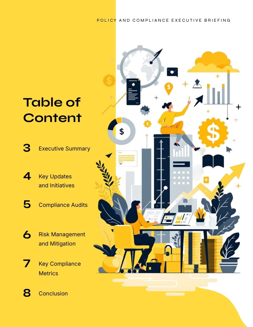 Policy and Compliance Executive Briefing Report Template | Visme