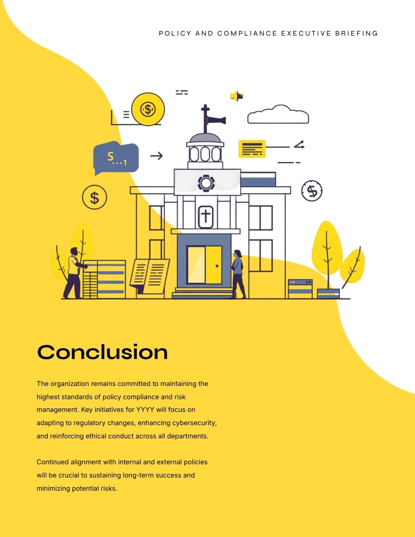 Policy and Compliance Executive Briefing Report Template | Visme