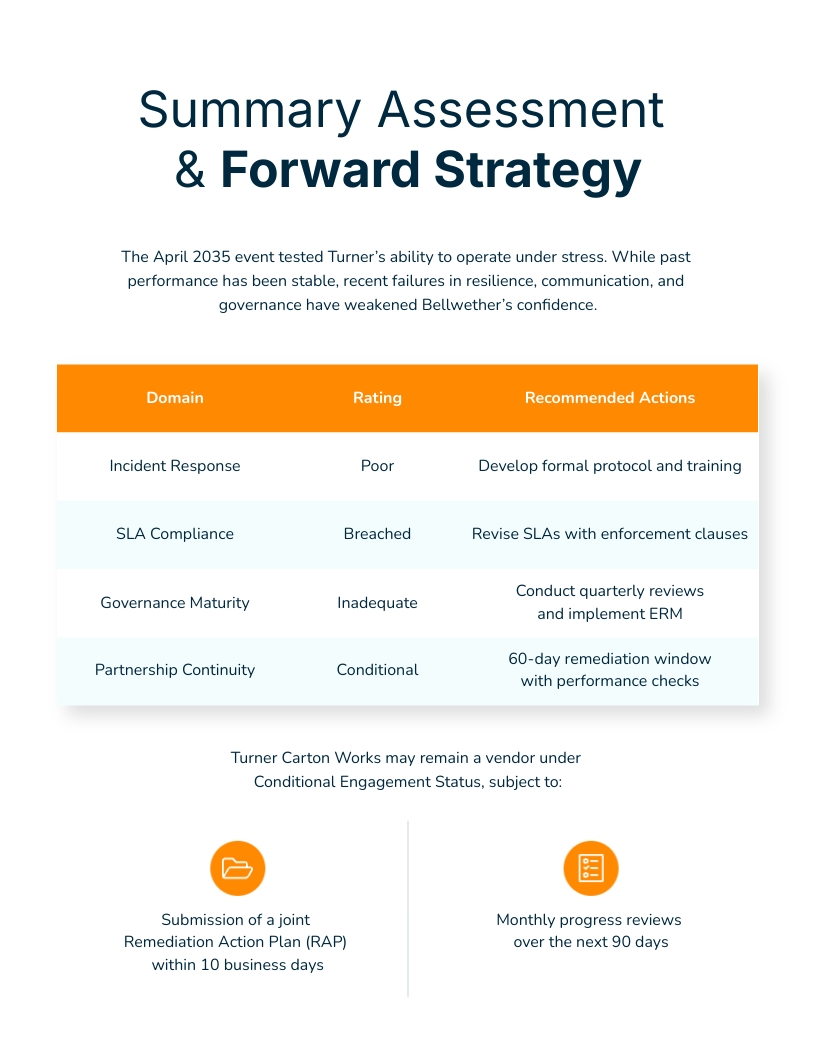 Post Incident Vendor Review Report Template | Visme