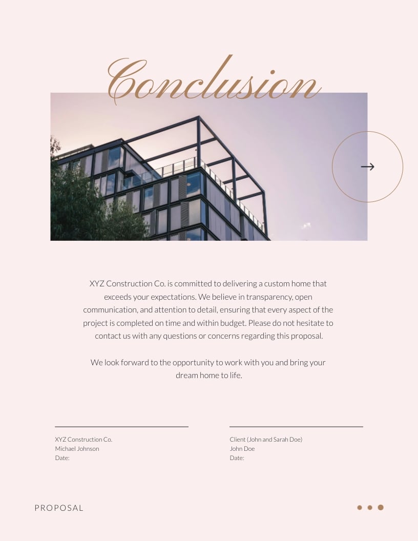 Printable Construction Proposal Template | Visme