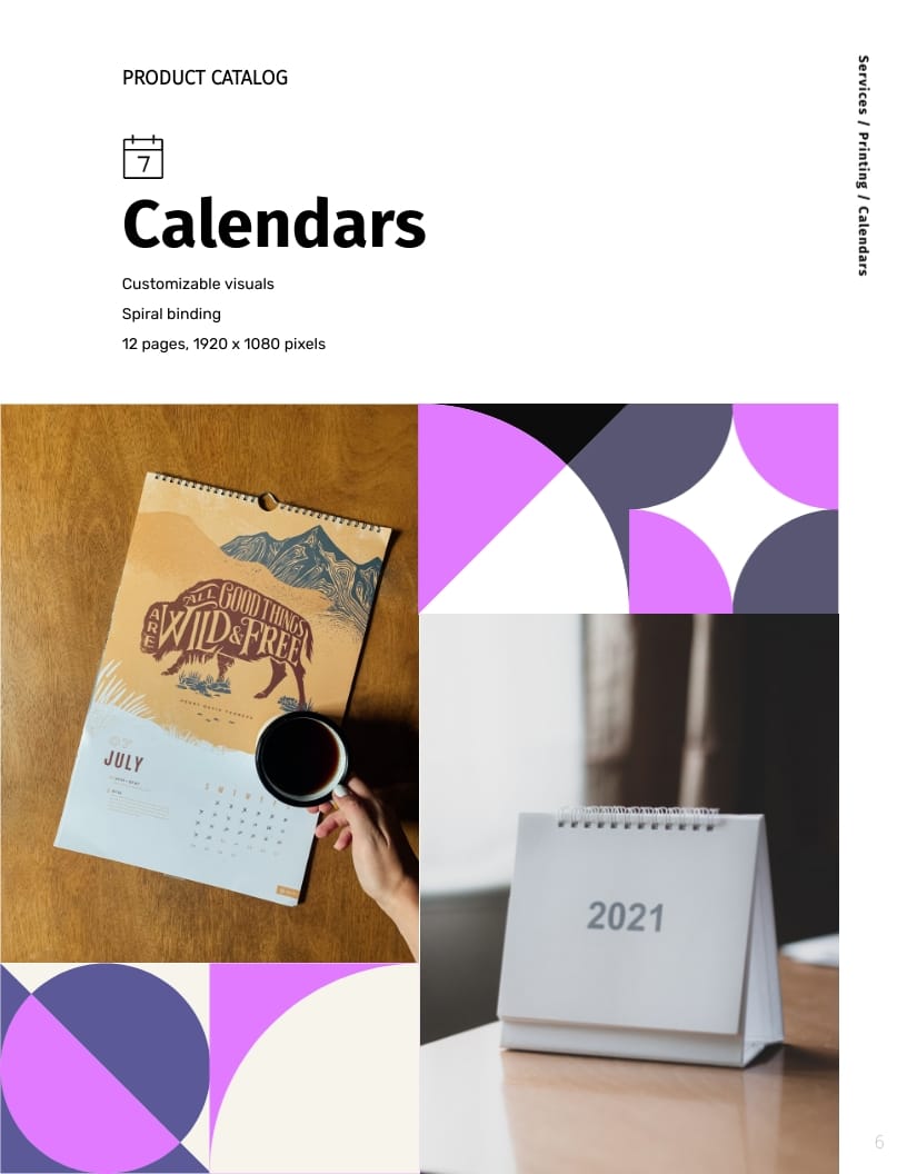 Printing Services Catalog Template | Visme