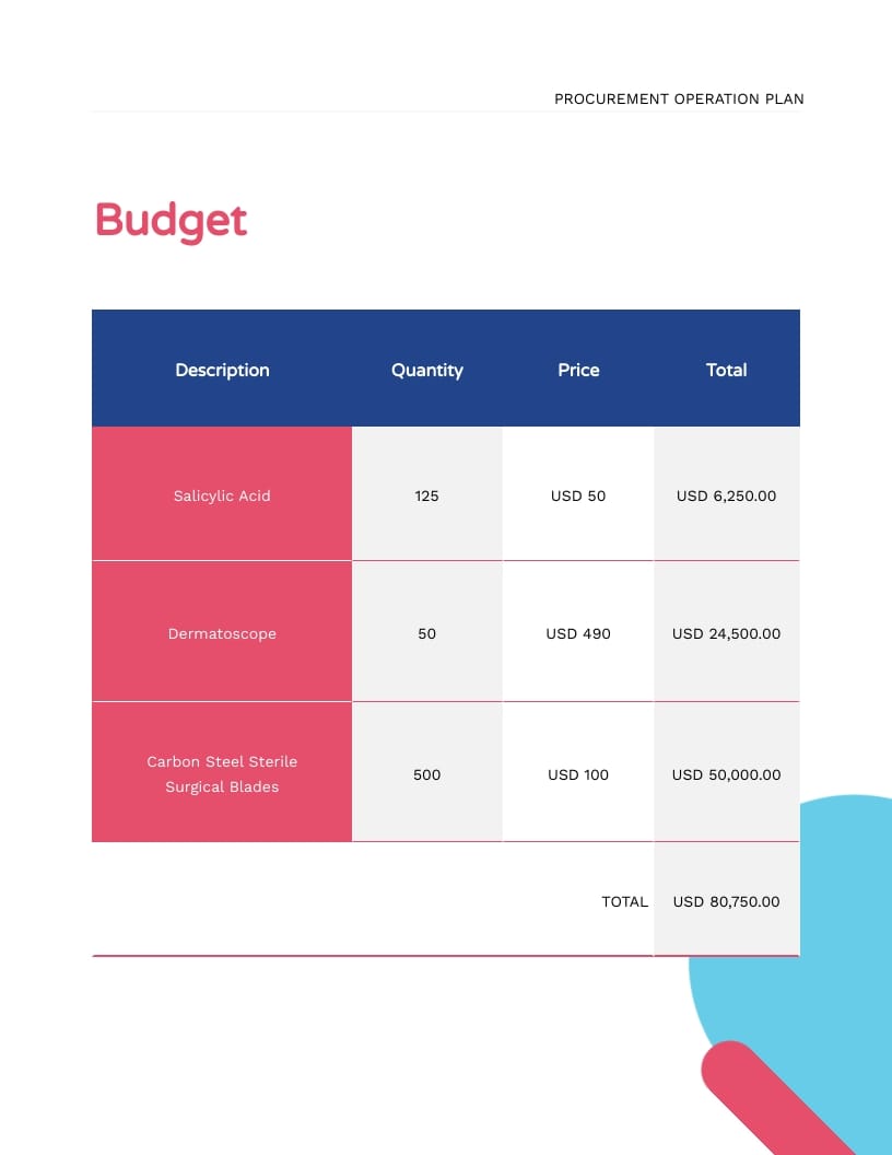 Procurement Operation Plan Template | Visme Procurement Operation Plan Template | Visme
