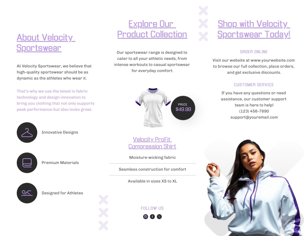 Product Catalogue Z-Fold Brochure Template | Visme