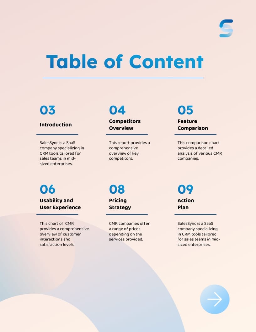 Product Competitor Analysis Report Template | Visme