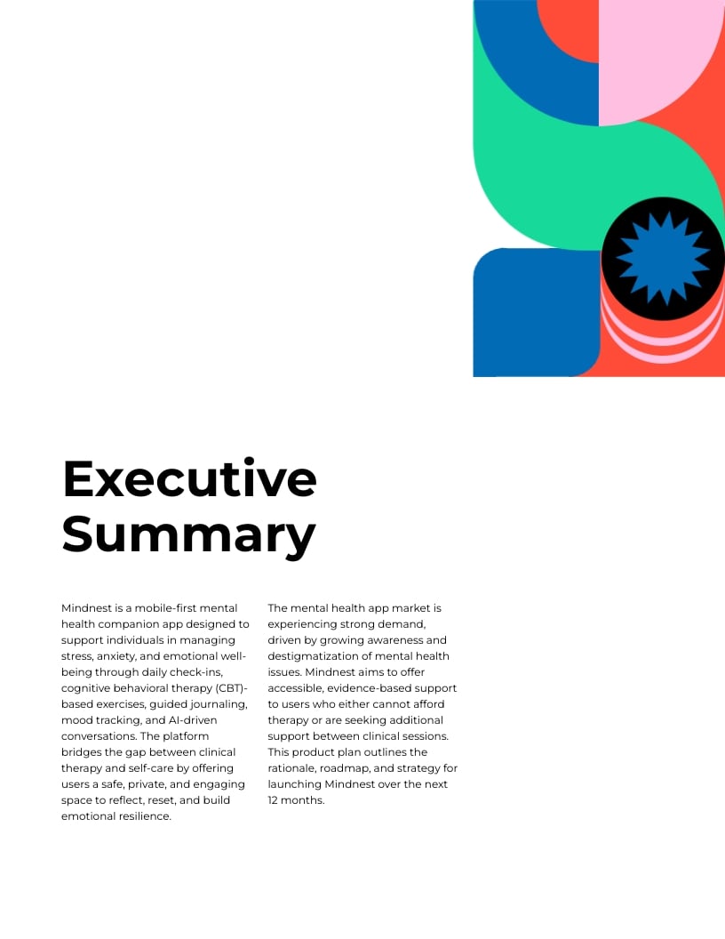 Product Development Project Plan Template | Visme