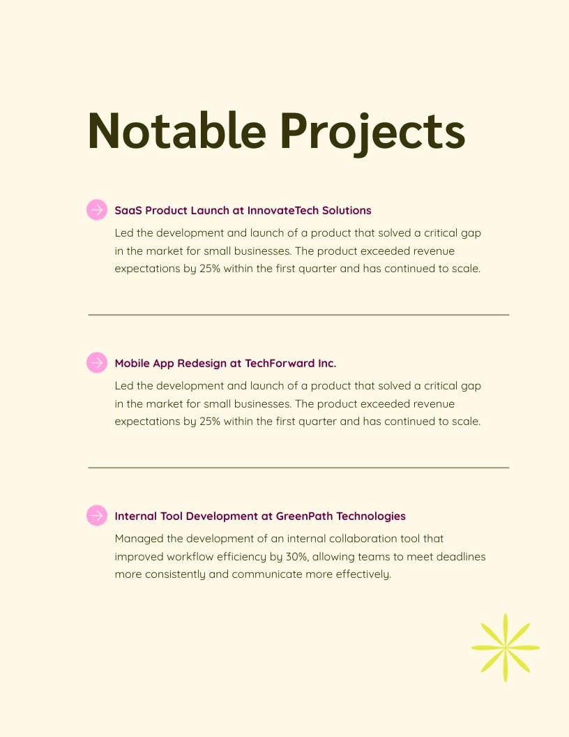 Product Manager Portfolio Template | Visme