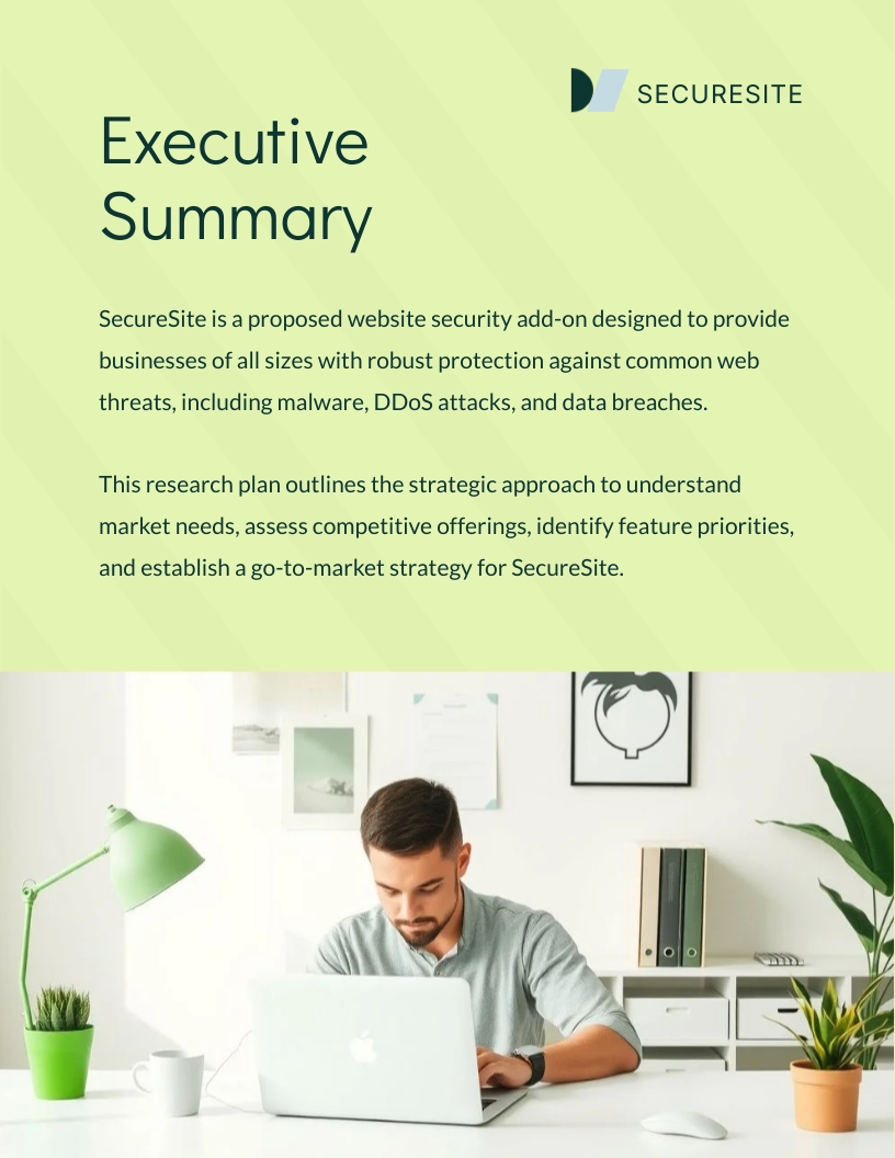 Product Research Plan Template | Visme