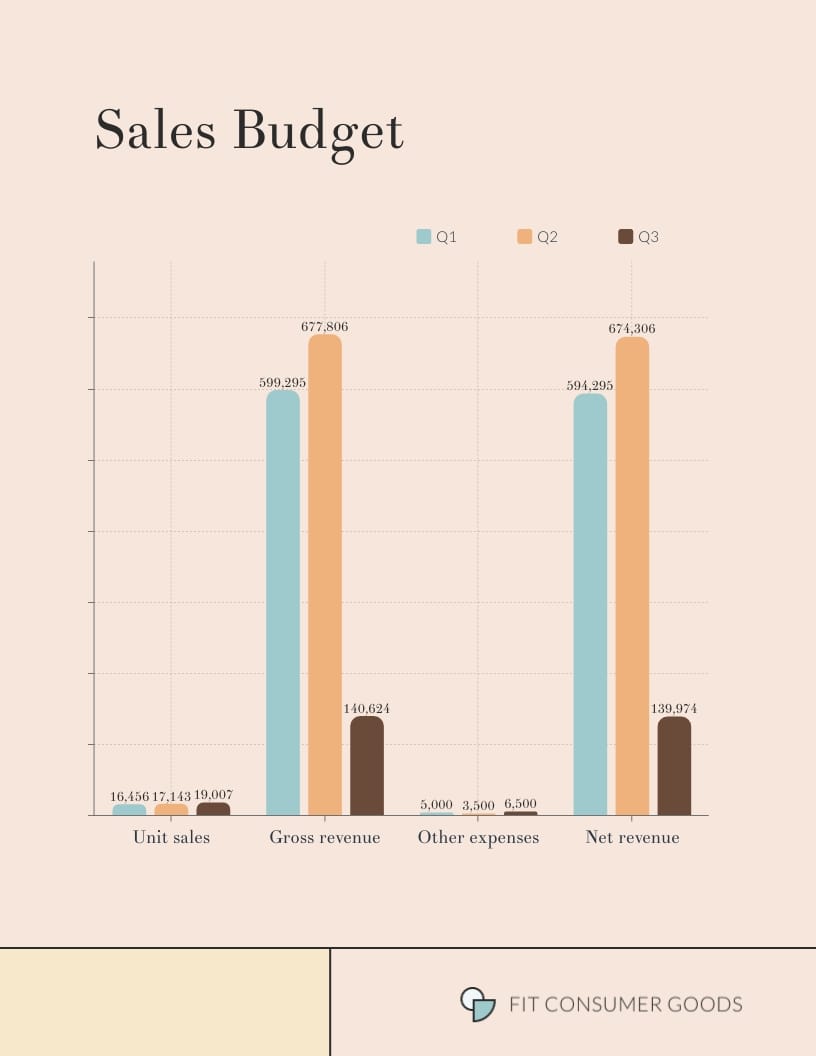 Product Sales Budget Plan Template | Visme