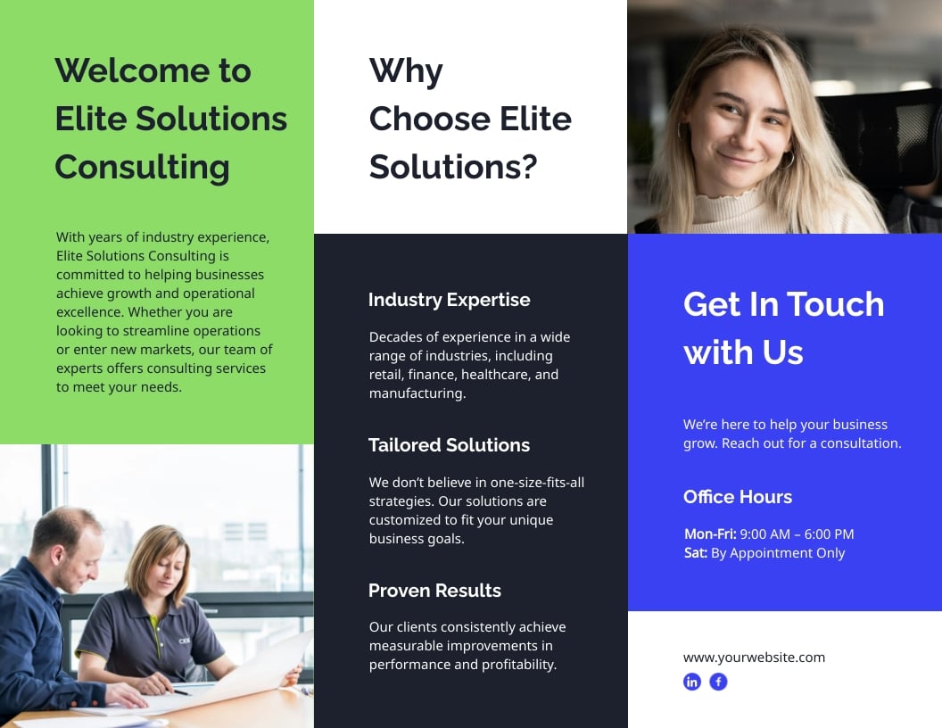 Product Z-Fold Brochure Template | Visme