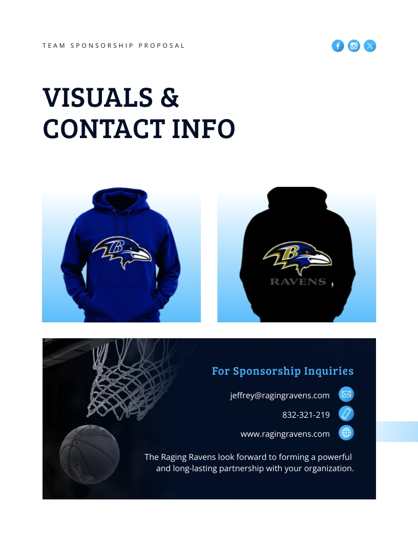 Professional Basketball Team Sponsorship Proposal Template | Visme