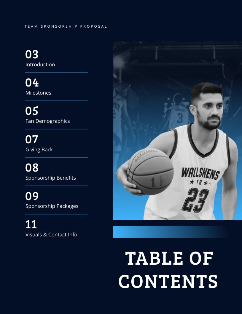 Professional Basketball Team Sponsorship Proposal Template | Visme