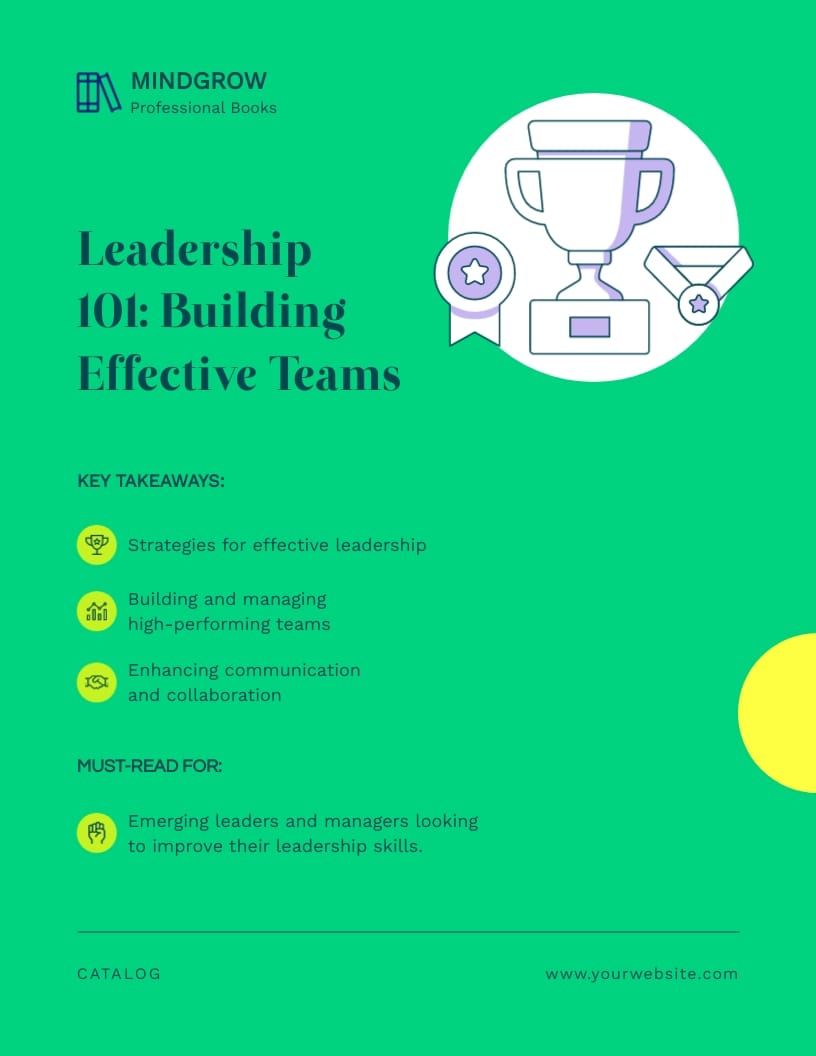 Professional Development Books Catalog Template | Visme