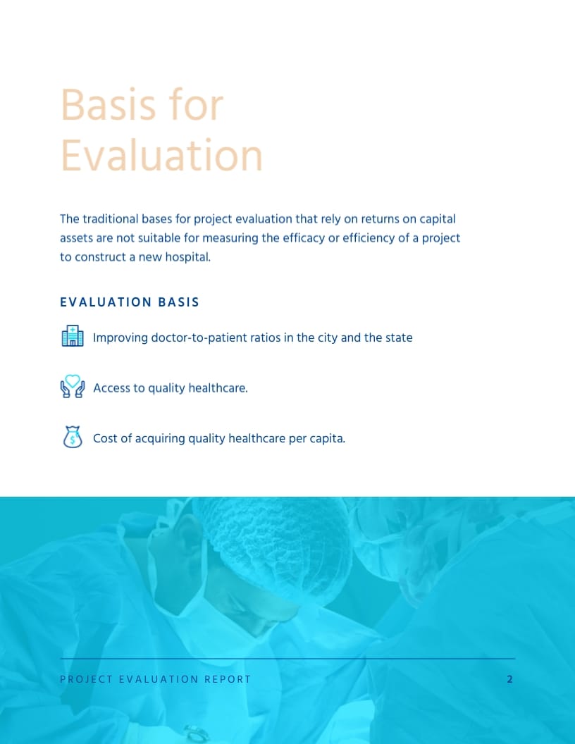 Project Evaluation Report Template | Visme