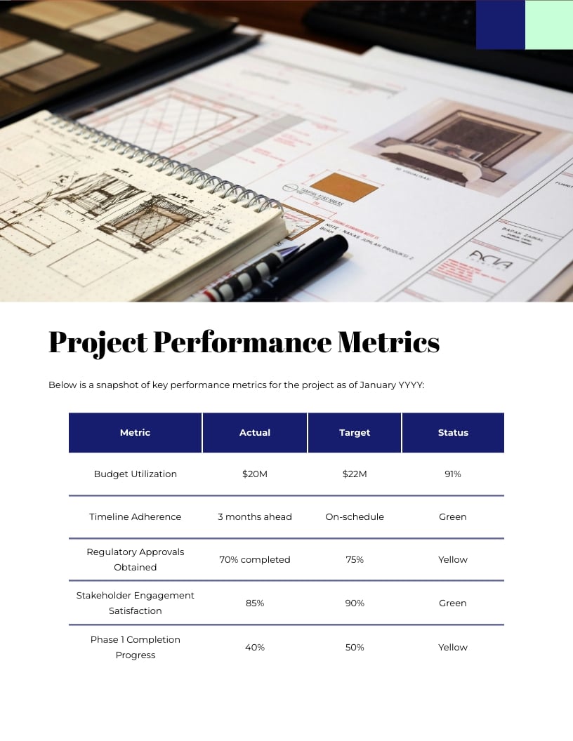 Project Executive Briefing Report Template | Visme
